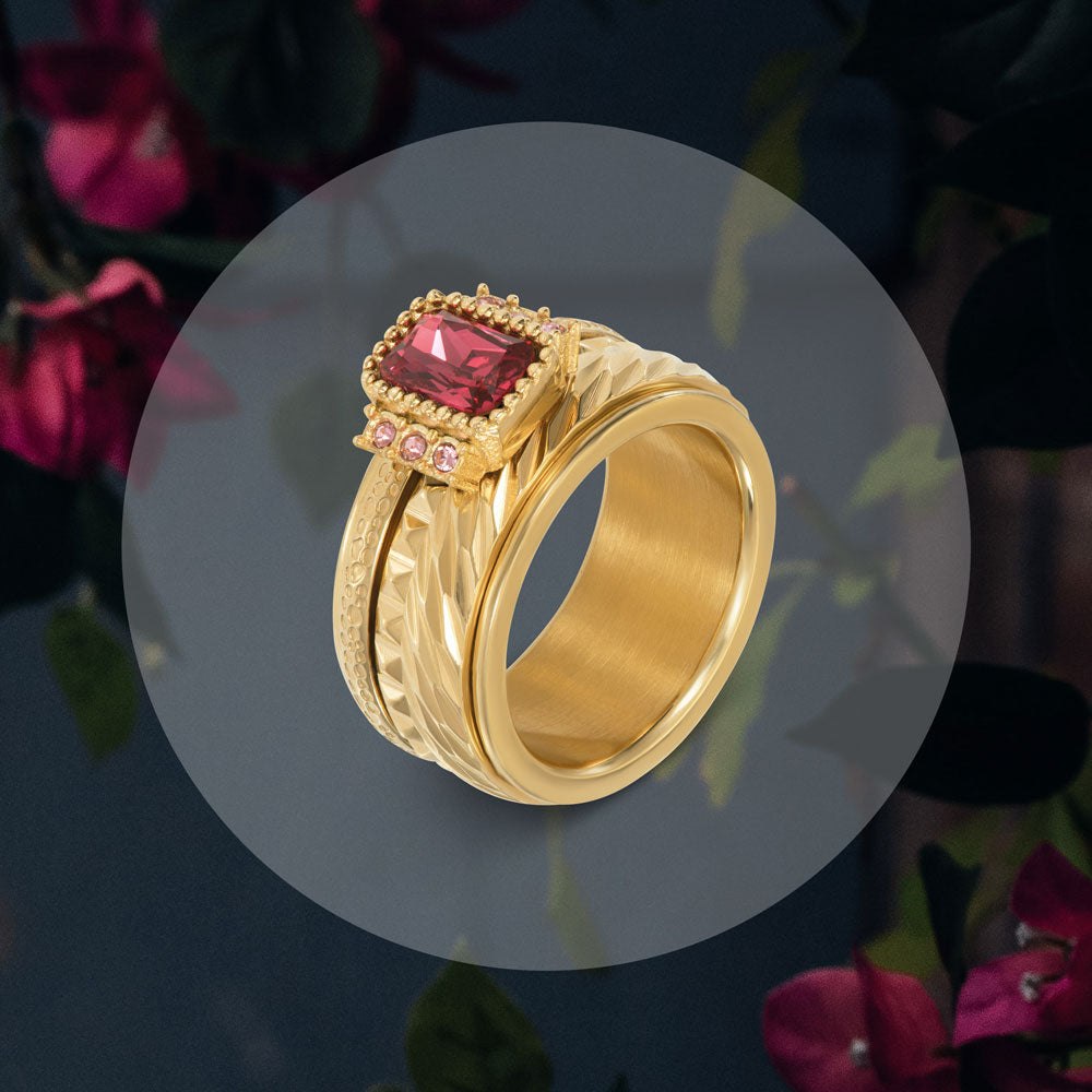 Pink Miracle - iXXXi - Complete Ring - 10 mm Goud – AAAndacht