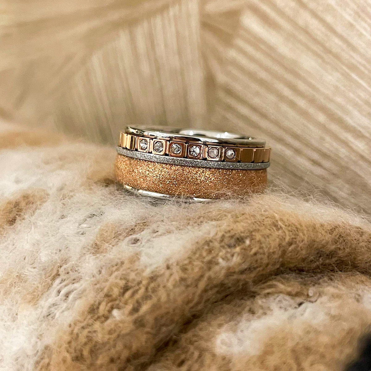 Sand Palace - iXXXi - Complete Ring - 8 mm Zilverkleurig - SALE – AAAndacht