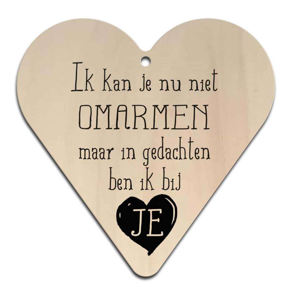 Omarmen - Gift heart hout – AAAndacht